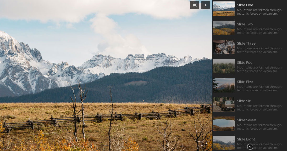 Vertical thumbnail slider with autoplay — Smart Slider