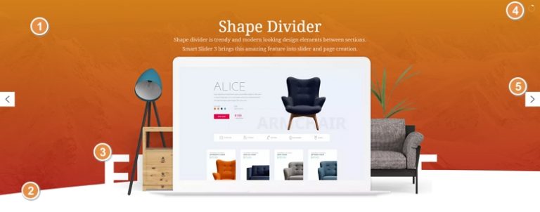 Shape Divider Slider