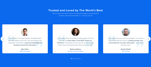 Best Testimonial Slider Examples for WordPress