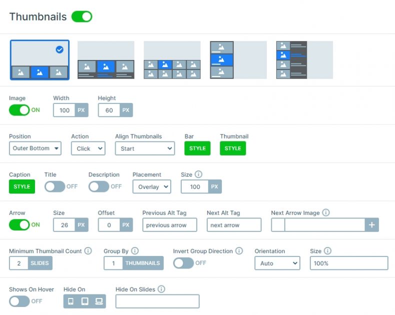 Create A Responsive Thumbnail Slider