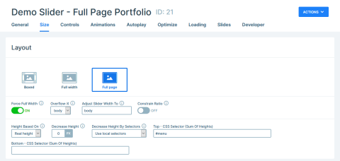 Full Page Portfolio — Smart Slider 3 — WordPress Plugin