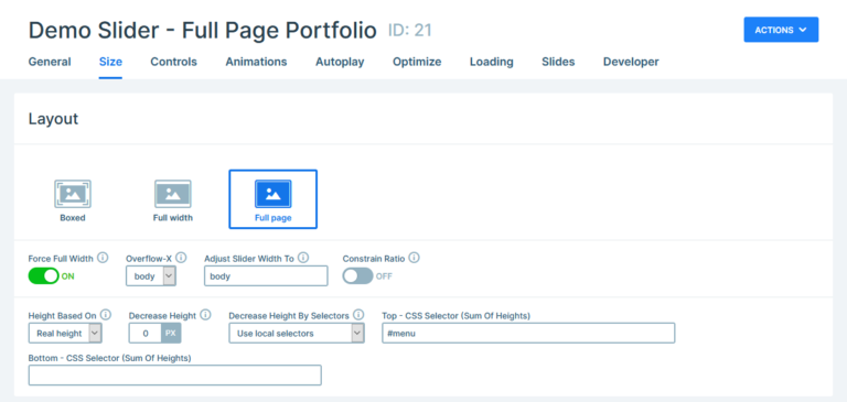 Full Page Portfolio — Smart Slider 3 — WordPress Plugin