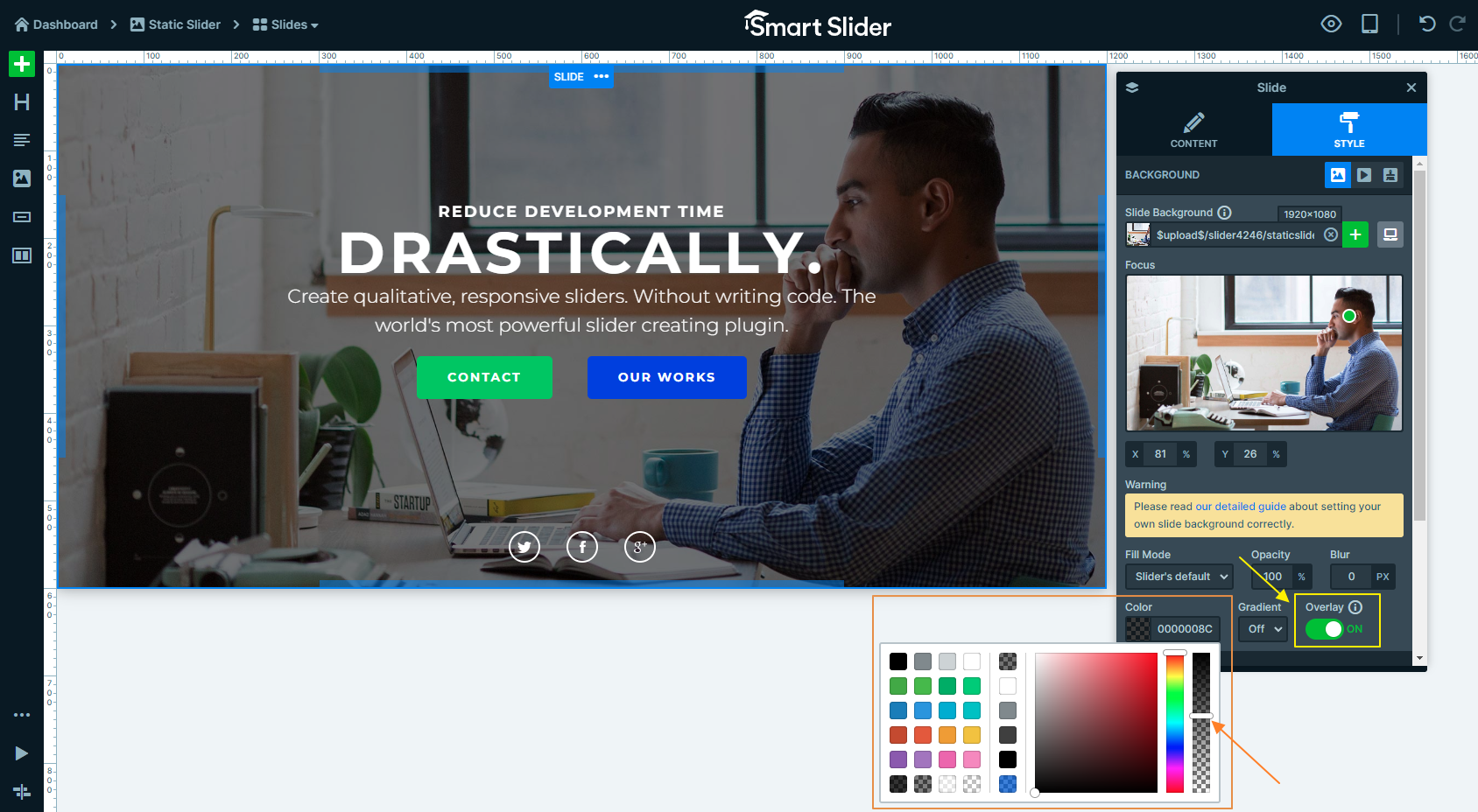 How to Use Background Color and Images in Smart Slider 3